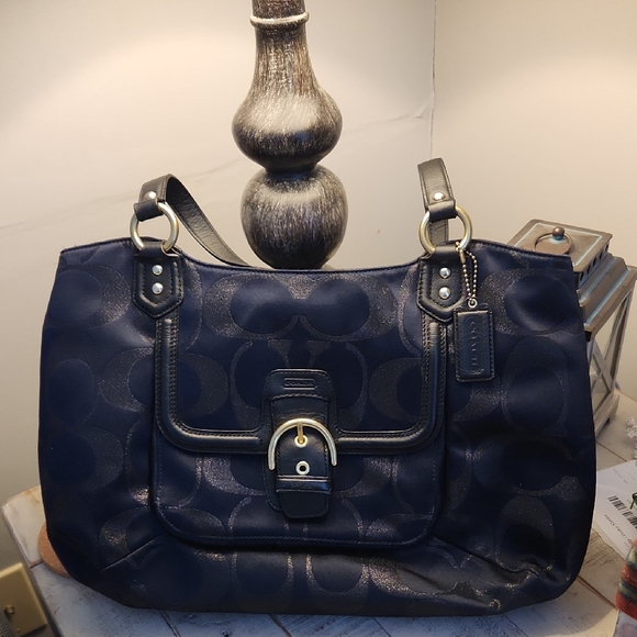 Coach | Bags | Coach Navy Blue Shoulder Bag | Poshmark